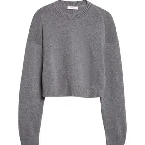 FFORME Marcela Cropped Crew Sweater - Grey