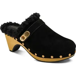 Donna Karan New York Idella Faux Shearling Clog - Black