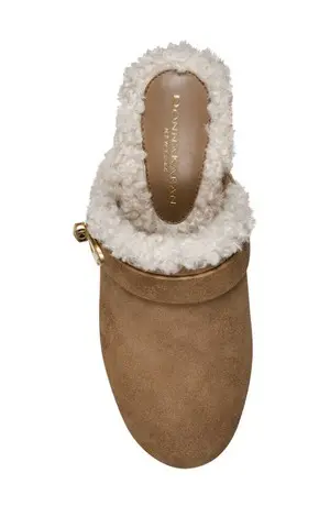 Donna Karan New York Idella Faux Shearling Clog - Cappucino