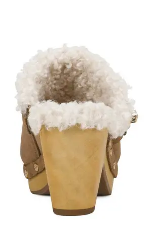 Donna Karan New York Idella Faux Shearling Clog - Cappucino