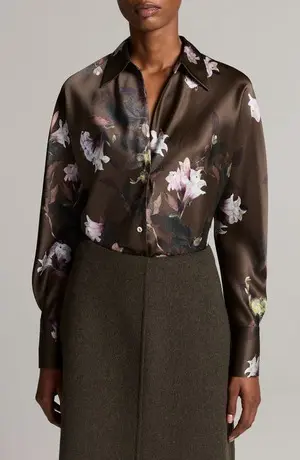 Vince Lily Vine Silk Shirt