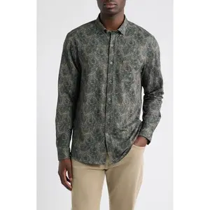 Johnston & Murphy Xc Motion Performance Long Sleeve Shirt - Olive