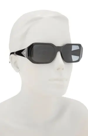 Quay Hyped Up Gem 57mm Square Sunglasses