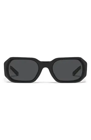 Quay Hyped Up Gem 57mm Square Sunglasses - Black/smoke