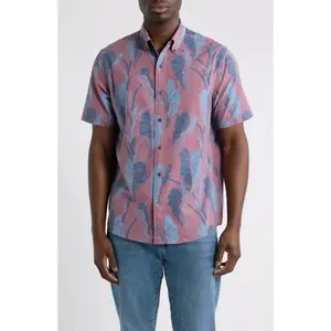 Reyn Spooner Trailing Taro Button Down Shirt - Berry