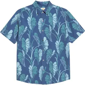 Reyn Spooner Trailing Taro Button Down Shirt - Navy
