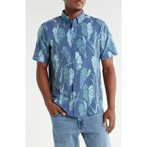 Reyn Spooner Trailing Taro Button Down Shirt Navy
