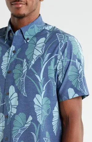 Reyn Spooner Trailing Taro Button Down Shirt - Navy