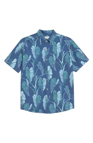 Reyn Spooner Trailing Taro Button Down Shirt - Navy
