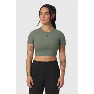 ASRV Lycra Cropped Tee - Sage