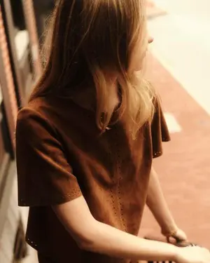 CARTOLINA Chloe Genuine Suede Top