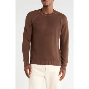 Marine Layer Garment Dyed Crewneck Sweater - Java