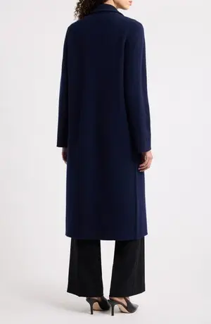 Fleurette Cody Wool & Cashmere Sweater Coat - Navy