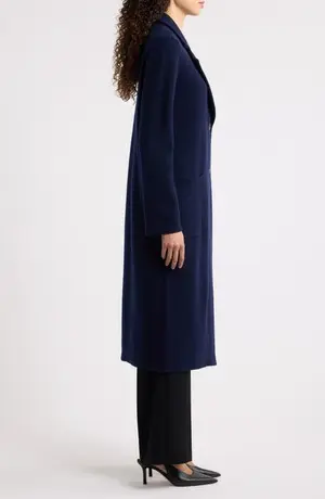 Fleurette Cody Wool & Cashmere Sweater Coat - Navy
