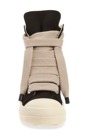 Rick Owens Jumbolace High Top Sneaker - Black/milk/milk