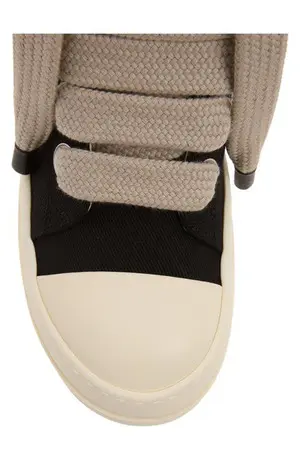 Rick Owens Jumbolace High Top Sneaker - Black/milk/milk