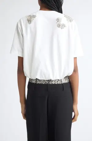 Cinq À Sept Davini Crystal Ivy Bubble Hem Top