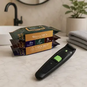 PURSONIC Wipes & Beard/body Trimmer Grooming Set