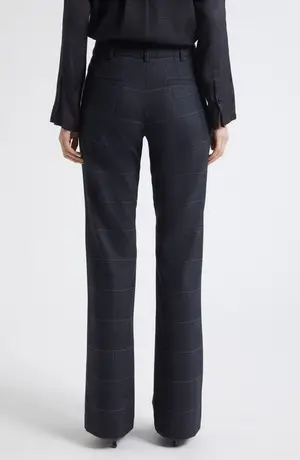 Marella Galante Plaid Wool Blend Straight Leg Pants