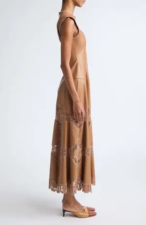 Ulla Johnson Ilana Crochet Leather Dress