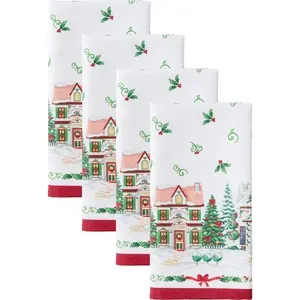 LENOX Spice Village Christmas Napkins, Set Of 4 - Multicolor