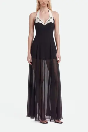 NOCTURNE Embroidery Detail Maxi Dress
