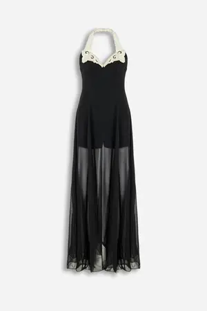NOCTURNE Embroidery Detail Maxi Dress
