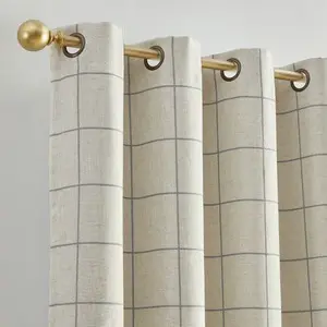 THREADMADE Brighton Grommet Window Curtain Panel - Gray