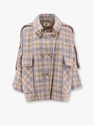 BYE FIRENZE Madras Wool Blend Caban
