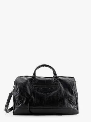 Balenciaga Le City Boston L Leather Handbag - Black