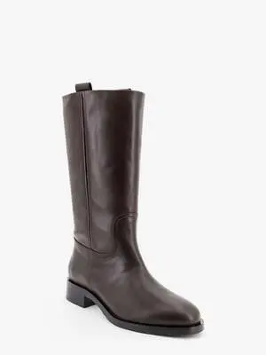 AeydĒ Theo Kneehigh Leather Boots - Brown