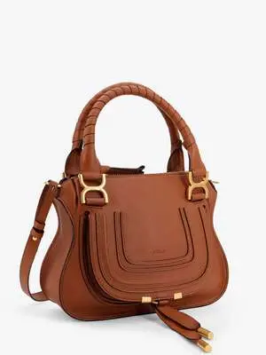 Chloé Marcie Small Leather Shoulder Bag - Brown