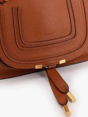 Chloé Marcie Small Leather Shoulder Bag - Brown