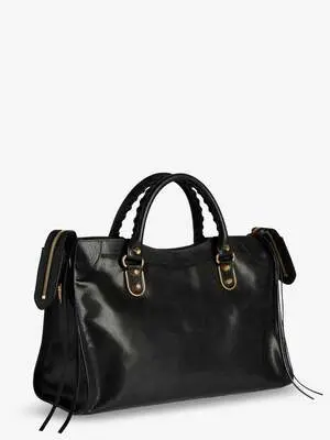 Balenciaga Le City Uptown Leather Handbag With Stud Detail