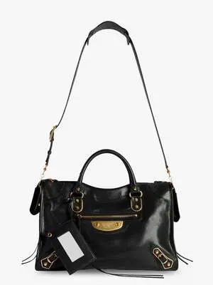 Balenciaga Le City Uptown Leather Handbag With Stud Detail