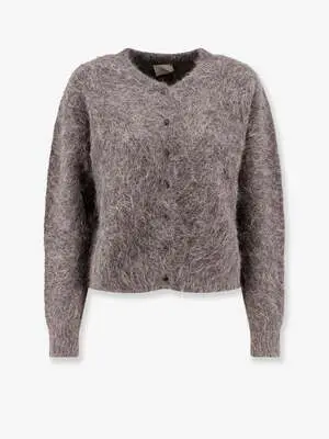 ALYSI Alpaca Blend Cardigan - Grey