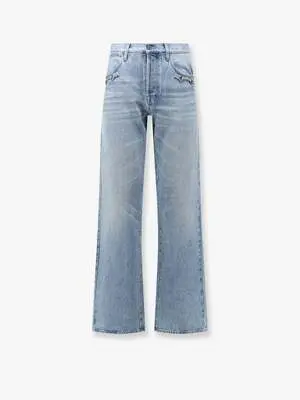 Gucci Stonewashed Cotton Denim Jeans - Blue