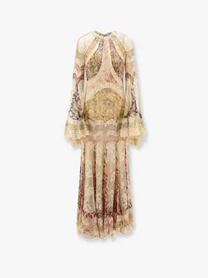 Zimmermann Valiant Panelled Gown Silk Dress