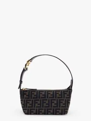 Fendi Vanity Pouch Ff Jacquard Fabric Small Handbag