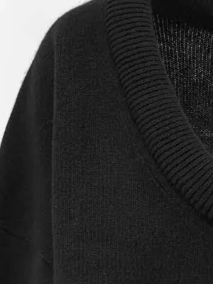 LISA YANG Doria Sweater With Wide Neckline - Black