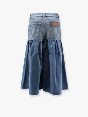 Chloé Lightweight Cotton Denim Fabric Skirt/trousers - Blue