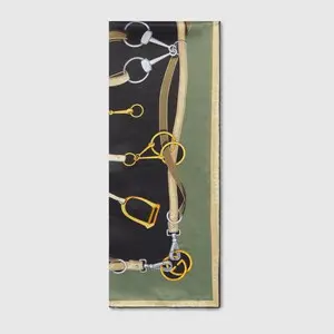 Gucci Printed Silk Twill Stole - Green