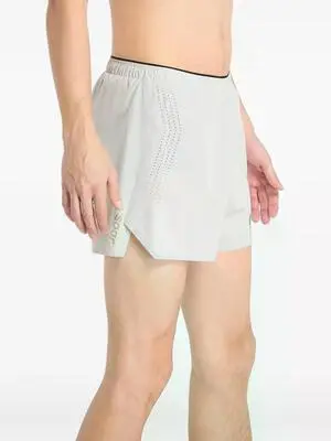 SOAR Logo-print Perforated Shorts