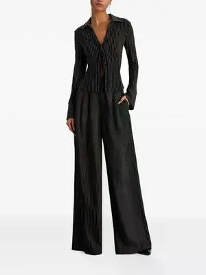 Alice + Olivia Freya Pinstripe Button-down Blouse