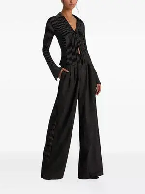 Alice + Olivia Freya Pinstripe Button-down Blouse