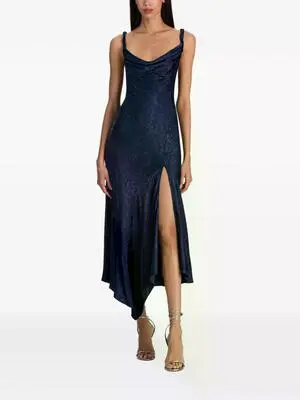 Alice + Olivia Monique Cowl-neck Midi Dress