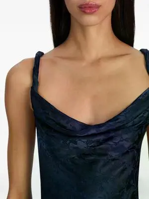 Alice + Olivia Monique Cowl-neck Midi Dress