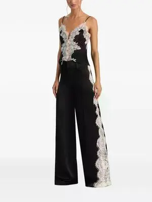 Alice + Olivia Olivia Lace-panelled Wide-leg Trousers