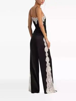 Alice + Olivia Olivia Lace-panelled Wide-leg Trousers