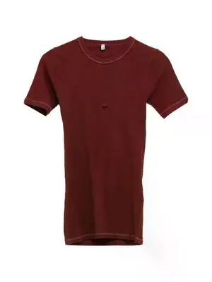 BASERANGE Heart-embroidered Ribbed T-shirt